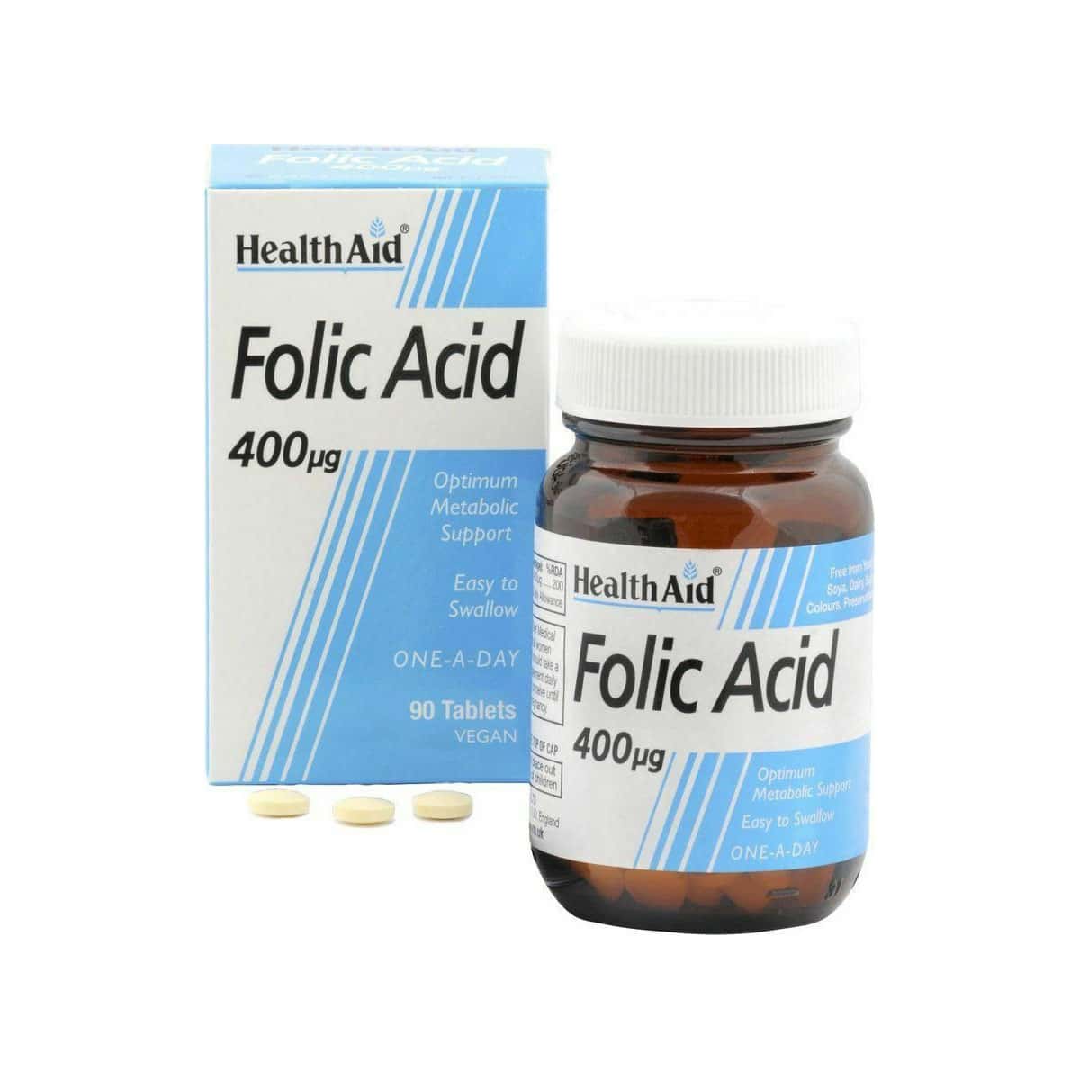 Health Aid Folic Acid 400 µg Vegan 90 tabs - Medipharmacy - Η Δική σου ...